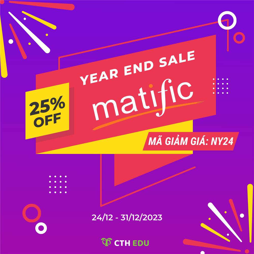 Ưu đãi cuối năm: Giảm 25% khi mua tài khoản Toán Matific | GD Con Tự Học