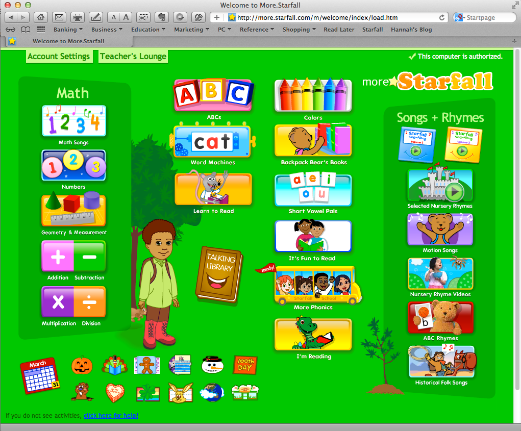 Starfall học đọc và các trò chơi toán học | Con Tự Học